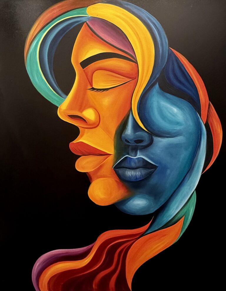 Two Sides of Us – 48"x60", Acrylic on Canvas | peacemonuments.com